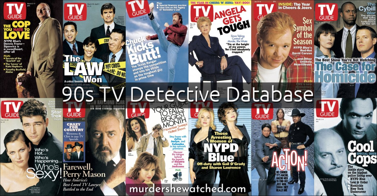Complete list of 1990s American detective shows – Murder, She Watched