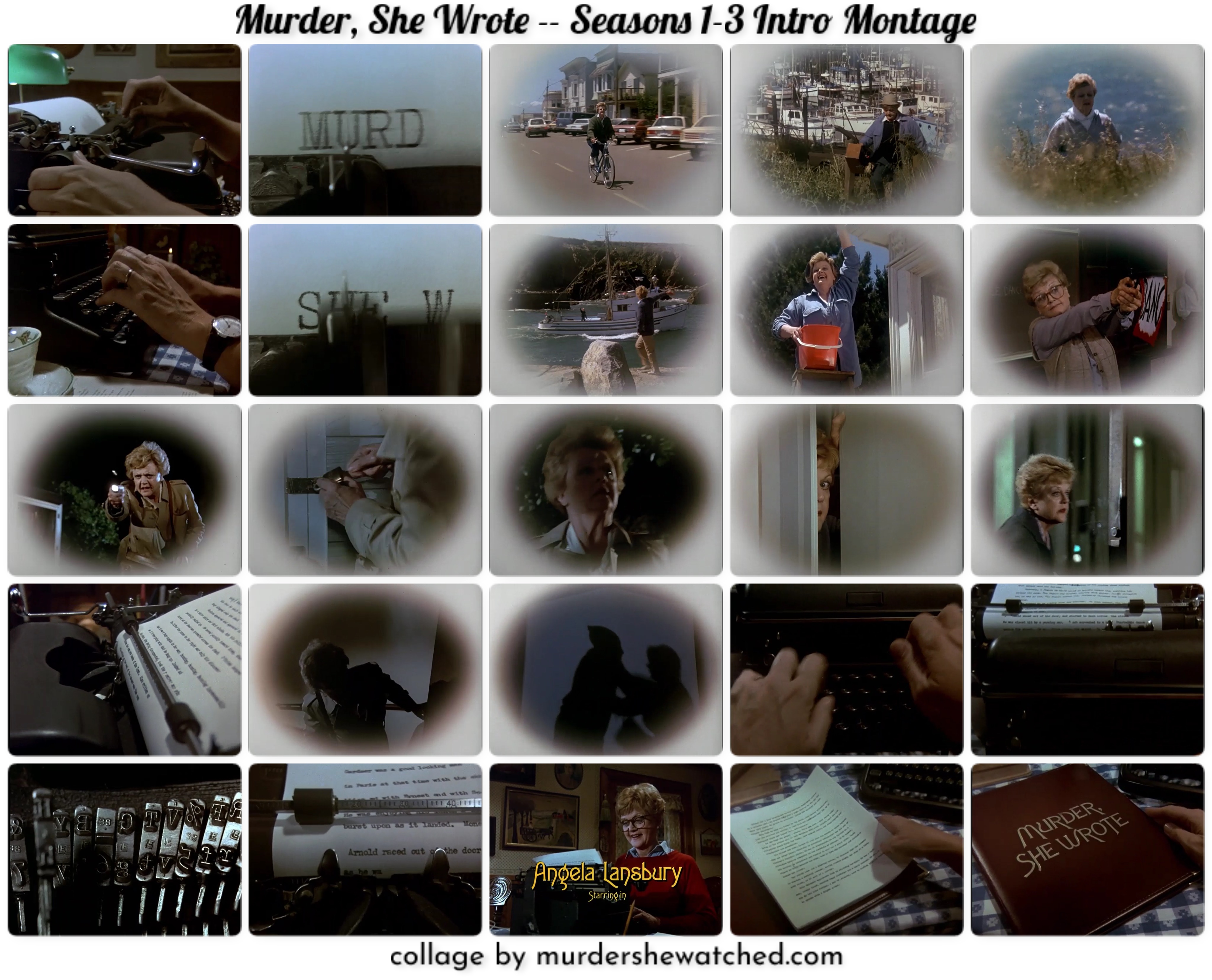 Murder, She Wrote Intro Montage: Season 1 through Season 3 – Murder ...