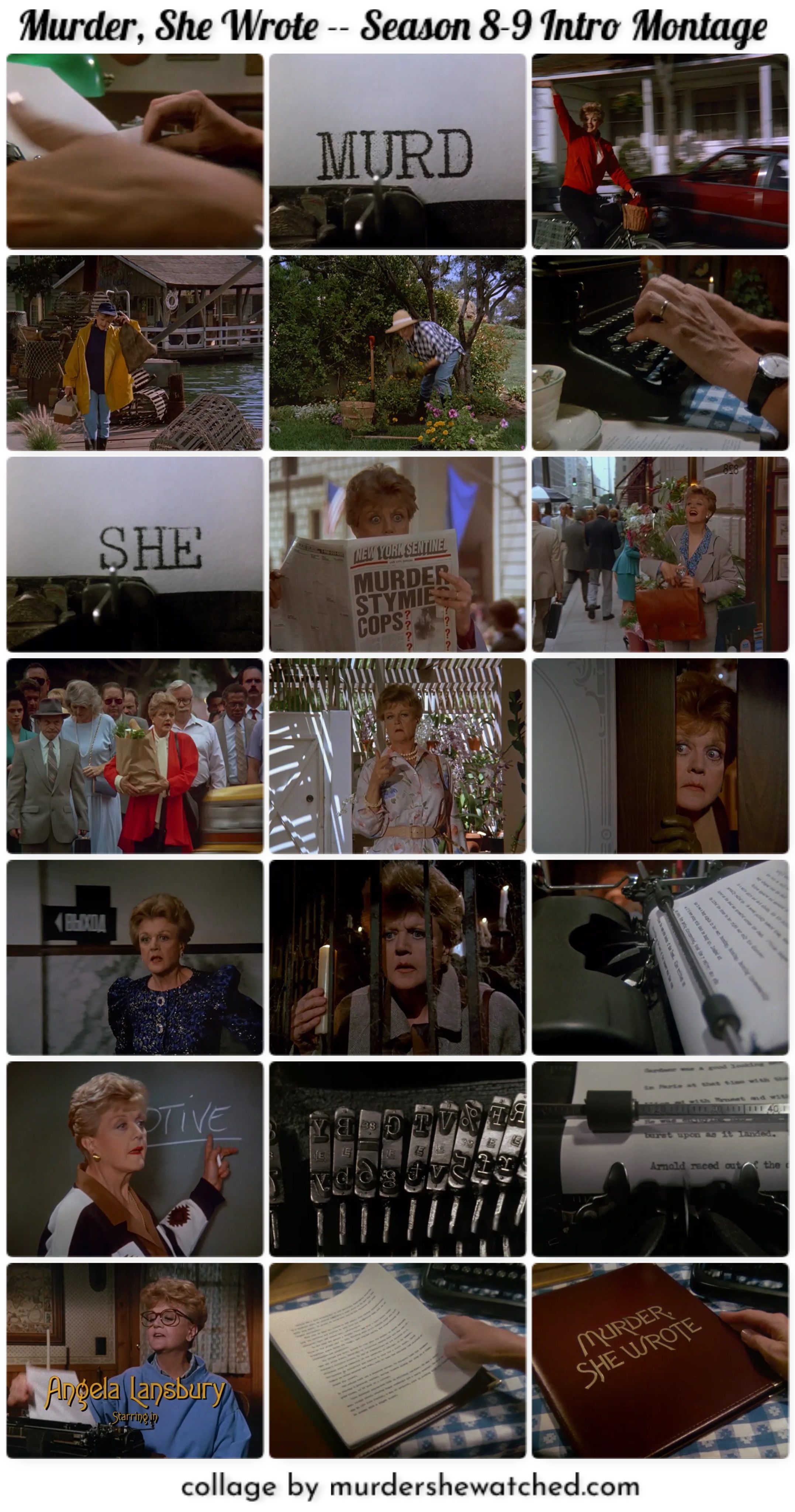 Murder, She Wrote Intro Montage: Season 8 and Season 9 – Murder, She ...