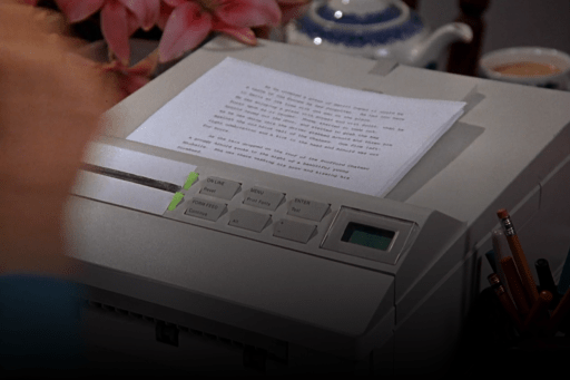 What is Jessica Fletcher typing? – Murder, She Watched